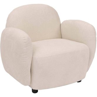 Hhg Sessel HHG-709, Lounge-/Relax-/Cocktailsessel Polstersessel, Stoff/Textil Chenille (330 g/m&sup2;) &Ouml;ko-Tex creme
