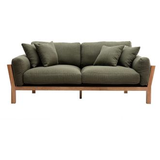 Miliboo Kyo Khaki skandinavisches 3-Sitzer-Sofa mit abnehmbaren Bez&uuml;gen