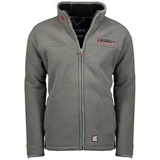 Geographical Norway Ureka Veste polaire chaude pour homme doublure polaire, taille : S-XXXL - Gris - Medium