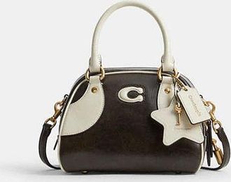 Coach Bowling Tasche Mit Griff in Schwarz | Leder