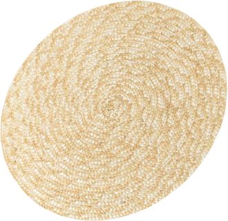 Cabilock Hitzebest&auml;ndiges Rundes Tischset Aus Strohgewebe Rutschfeste Besteckunterlage F&uuml;r Partys Und Buffet