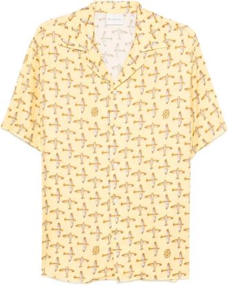 Dr&ocirc;le de Monsieur Homme, Chemises, Jaune, Taille: XL Short Sleeve Shirt