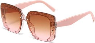 Generic Lunettes de soleil tendance pour femmes et hommes - Monture surdimensionnée - Nuances UV400, thé rose, taille unique 2026