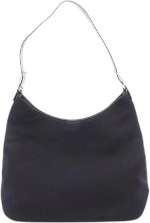 Ferragamo Sac port&eacute; &eacute;paule Vara en toile et cuir Pre-owned - Femme - Pre-owned - Noir - Taille: ONE Size