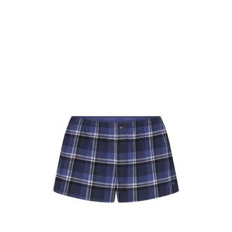 SKIMS Short &agrave; carreaux en coton
