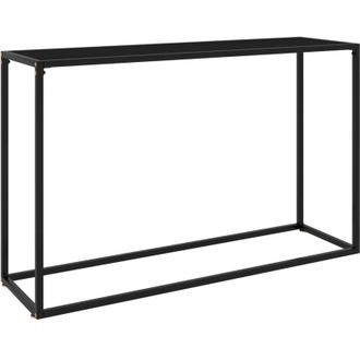 vidaXL Table console Noir 120x35x75 cm Verre tremp&eacute; Vidaxl