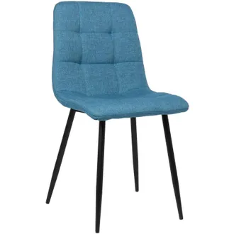 Clp Chaise moderne et &eacute;l&eacute;gante en tissu matelass&eacute; diff&eacute;rentes couleurs colore : bleu