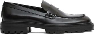 Hogan Loafer - Polished Black Leather Mocassino Loafers - Gr. 6_5 - in Schwarz - für Damen