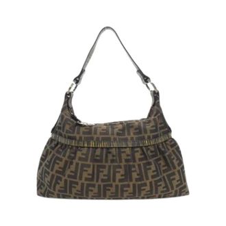 Fendi Sac bandouli&egrave;re en toile 8Br448 VUN Pre-owned - Femme - Pre-owned - Brun - Taille: ONE Size