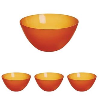 Excelsa Rainbow Salatsch&uuml;ssel Arancione (Packung mit 4)