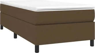 vidaXL Cadre de lit &agrave; ressorts marron fonc&eacute; 100x200 cm tissu vidaXL