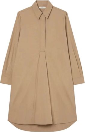 Co Femme, Robes, Brun, Taille: 42 FR Robe chemise trap&egrave;ze en twill de coton