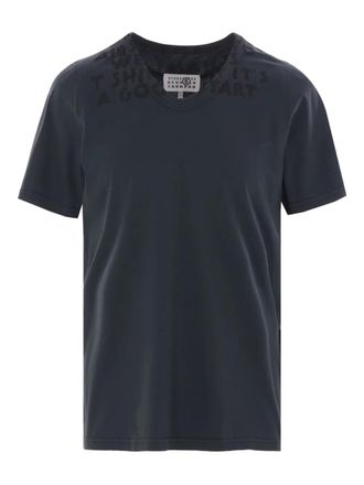 Maison Margiela t-shirt à imprimé texte - Noir