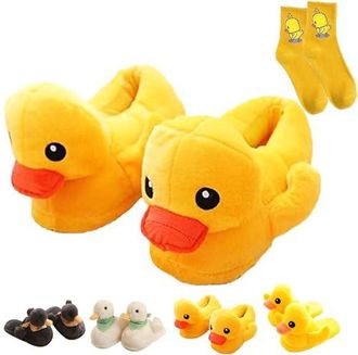 Generic Pantoufles canard pour homme, jaune, Taille unique