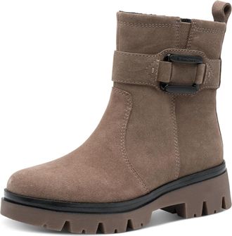 Tamaris Comfort Damen Stiefeletten aus Leder mit Reißverschluss, Braun (Pepper Suede), 40 EU