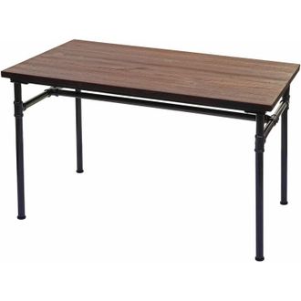 Hhg Table pour salle &agrave; manger 486b, bar, gastronomie, bois dorme, standards mvg, noir-marron 120x70 cm
