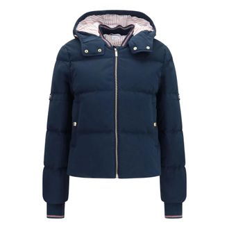 Thom Browne Veste technique imperm&eacute;abilis&eacute;e &agrave; capuche - Femme - Vestes - Bleu - Taille: 42 FR