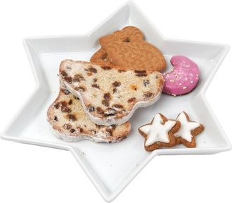 Holst Porzellan CC 127 Porzellan Schalen-Teller-Stern 27 cm Aurora Wei&szlig; 27 x 27 x 2,5 cm 1 Set