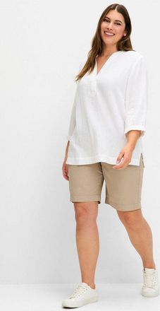Sheego Klassische Bluse Tunika 3/4-Arm