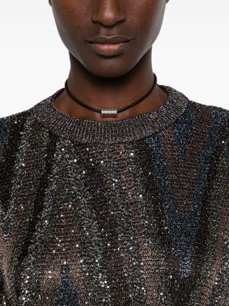 Missoni Sequin-Embellished Metallic Sweater - Black