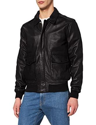 Schott NYC LCFLIGHTWX Blouson Homme Noir (Black Black) X-Large (Taille Fabricant: XL) Lot de