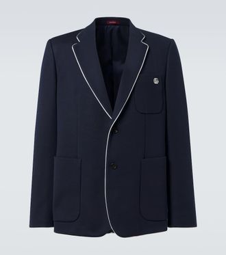 Gucci Blazer Double G aus Baumwoll-Jersey