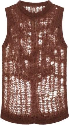 Rick Owens Pull en maille trou&eacute;e