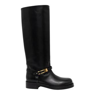 Elisabetta Franchi Plaque Strap Boots - - Shoes - Damen - Schwarzk - 36 EU
