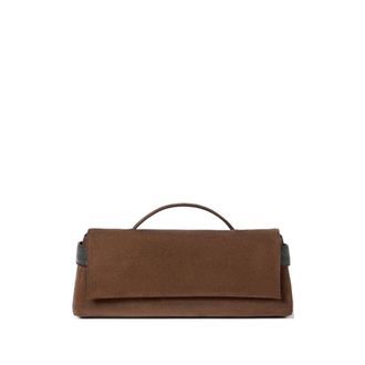 Brunello Cucinelli Leder-Clutch - - Bags - Damen - Braun - ONE SIZE