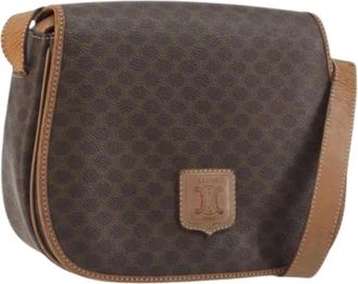 Celine Sac bandouli&egrave;re vintage Macadam en toile Pre-owned - Femme - Pre-owned - Brun - Taille: ONE Size