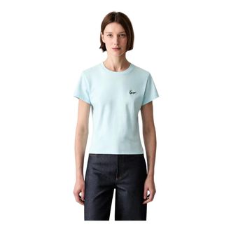Kenzo T-shirt Signature Brod&eacute; - Femme - Tops - Bleu - Taille: 38 FR