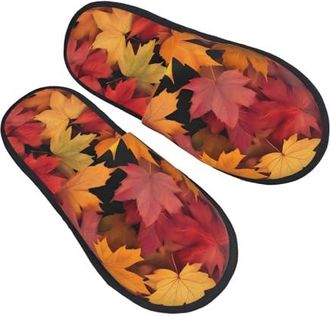 Generic Pantoufle Motif Color&eacute; De Feuilles D&Eacute;rable DAutomne Slippers L&eacute;g&egrave;res Hiver Chaussures Pour Homme Int&eacute;rieur Femme L