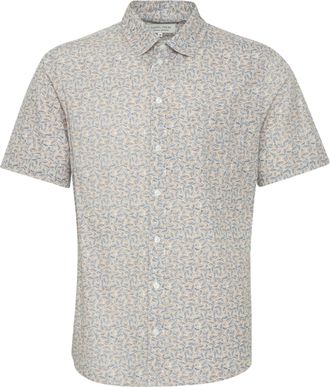 Casual Friday CFAnton SS AOP Leaves Shirt Herren Kurzarmhemd Hemd Herrenhemd Hemdkragen 100% Baumwolle Regular fit, Größe:XL, Farbe:Beaver Fur (171417)