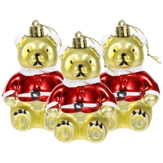 NUOBESTY 3st&uuml;cke Weihnachtsbaumschmuck aus Kunststoff Weihnachtsb&auml;r-anh&auml;nger H&auml;ngende Weihnachtsbaumdekoration Weihnachtsanh&auml;nger H&auml;ngende Dekorationen f&uuml;r Wei