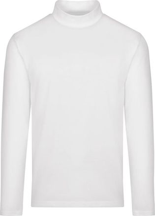 Trigema Damen Langarmshirt mit Stehkragen, Einfarbig, Gr. 52 (Herstellergr&ouml;&szlig;e: XXL), Wei&szlig; (Weiss 001)