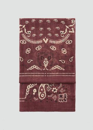 Mango Foulard imprim&eacute; paisley chocolat - Femme - Taille unique - MANGO