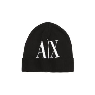 A|X Armani Exchange Femme, Accessoires, Noir, Taille: ONE Size Beanie