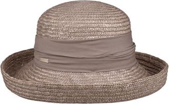 Seeberger Chapeau Dilara en Paille pour Femme de Soleil (Taille Unique - Gris)