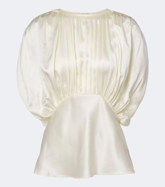 Tove Top Peta en satin de soie