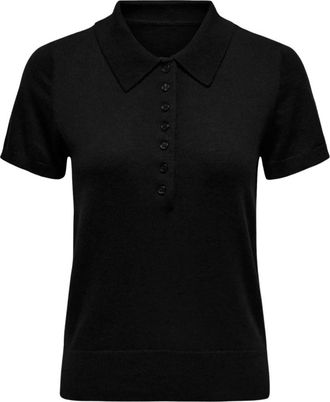 Only Only, Femme, Tops, Noir, Taille: 38 FR Onlcatherine Polo