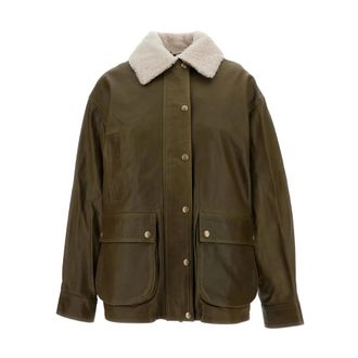 Halfboy Lederparka - - Jackets - Damen - Gr&uuml;n - XS