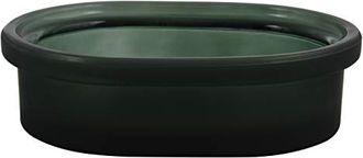 Spirella Seifenschale Glas dekorative Badausstattung Seifenablage Yoko Ma&szlig;e: 13,3 x 9,8 x 4 cm - Dunkelgr&uuml;n