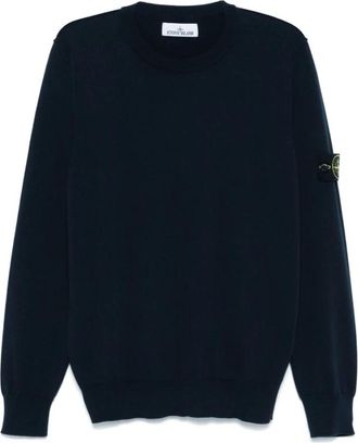 Stone Island Homme, Pulls, Bleu, Taille: 2XL Pull ras du cou en coton