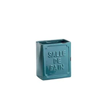 Gedy Vivienne Porta Pinsel, Keramik, Blau, Einheitsgr&ouml;&szlig;e