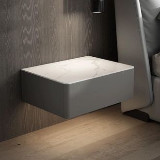 Generic Schwebender Nachttisch, Nachttisch Mit Schubladen Und Ger&auml;Uschloser Gleitschiene, Leicht Zu Reinigen for Schlafzimmer, Arbeitszimmer