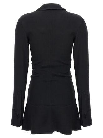 The Attico Womens Black Marabou Short Dress
