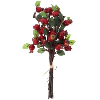 Garneck 5 Gef&auml;lschter Granatapfel K&uuml;nstliches Blumenarrangement K&uuml;nstliche Hagebutte Faux Anlage Decor Beerenpfl&uuml;cker F&uuml;r Herbstauswahl F&uuml;r Blumenarrangements