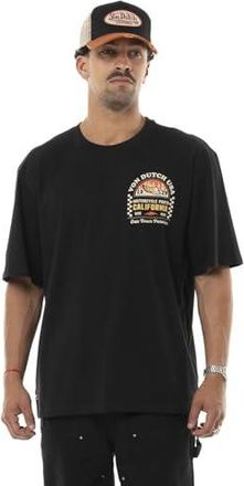 Von Dutch Tee Shirt Homme 100% Coton, T Shirt Homme, Relax fit, Col Rond & Manches Courtes, Noir Taille XL