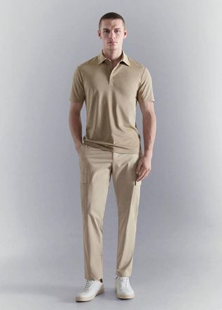 Mango Pantalon cargo slim-fit comfort stretch beige - Homme - 38 - MANGO MAN