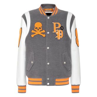 Philipp Plein Homme, Vestes, Gris, Taille: M College Jacket